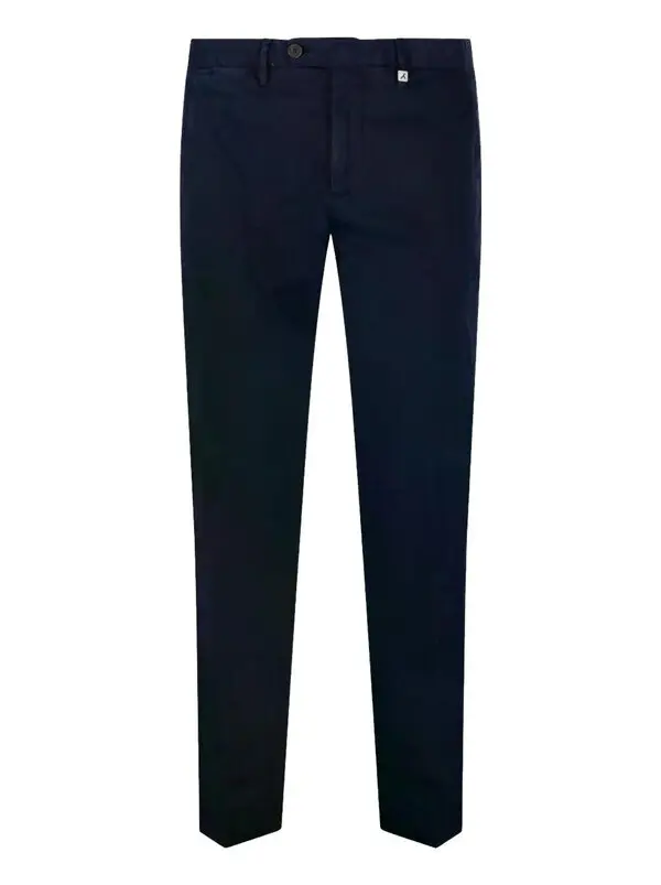 MYTHS Button-closure Cotton-blend Trousers - Blue