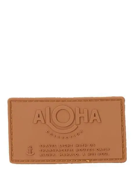 ALOHA COLLECTION Small Palaka Water-resistant Zip Pouch - Toffee