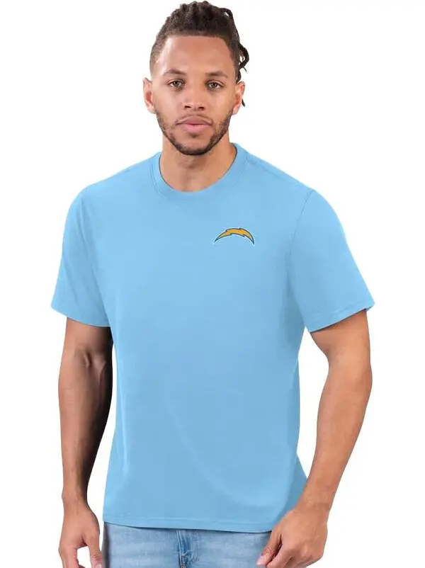 MARGARITAVILLE Los Angeles Chargers Wastin' Away T-shirt - Light Blue
