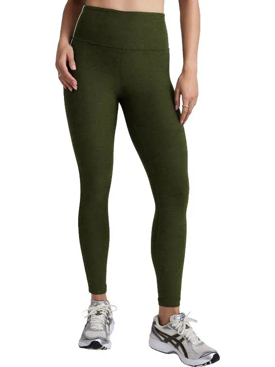 Beyond Yoga Space Dye High Waist Midi Leggings - Army Green Heather