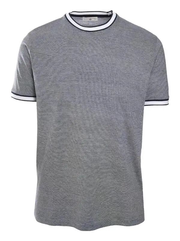 Luciano Barbera Contrasting-trim T-shirt - Blue