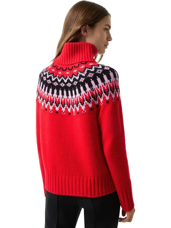 Bogner Ingrid Norwegian Pullover - Red/black