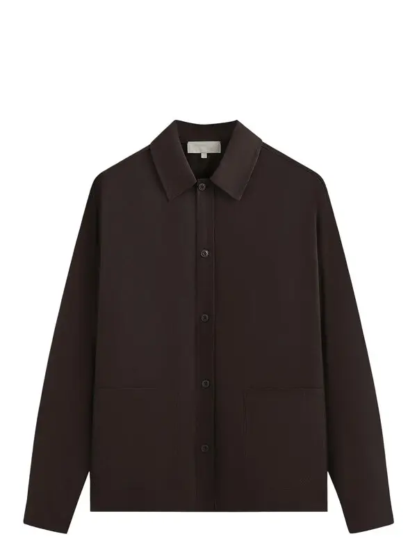 Kith Silk Cotton Long-sleeve Overshirt - Brown