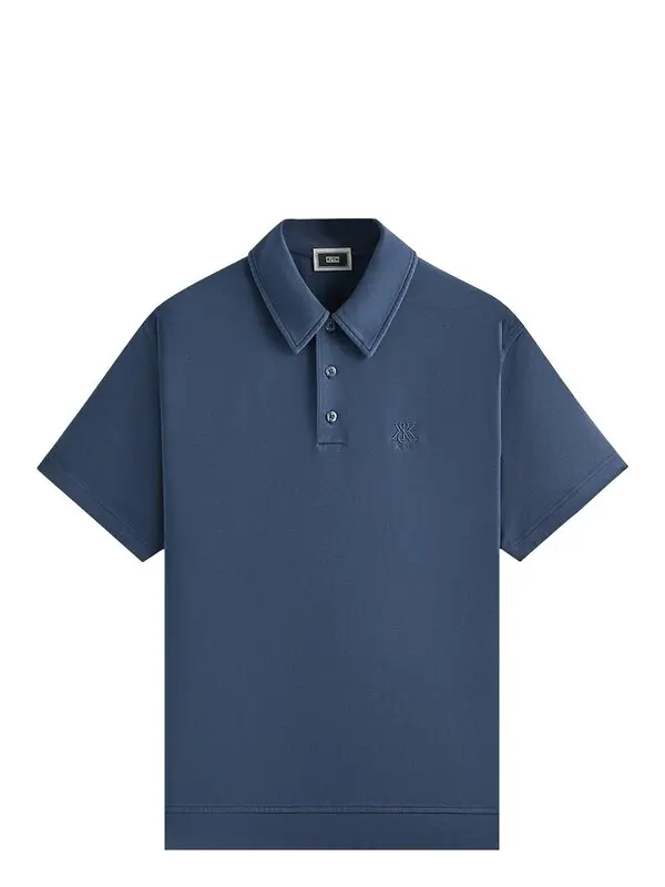 Kith Crystal Wash Interlock Graham Polo - Blue