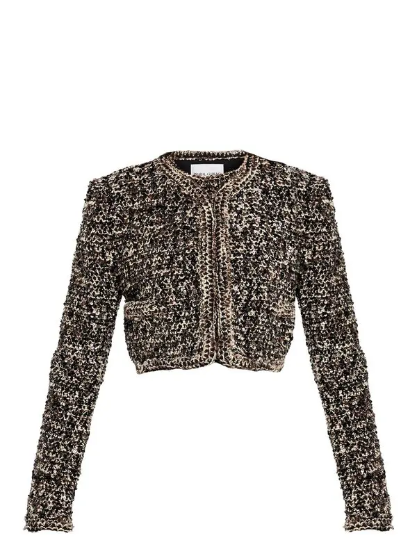 ATELIER PRABAL GURUNG Paillette Boucle Bolero - Tipo Brown