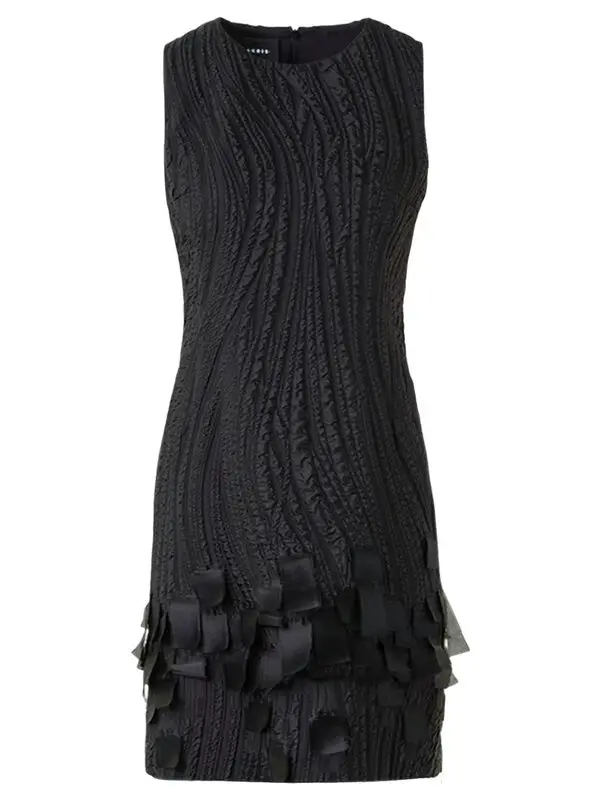 Akris Jacquard Sleeveless Mini Dress - Black