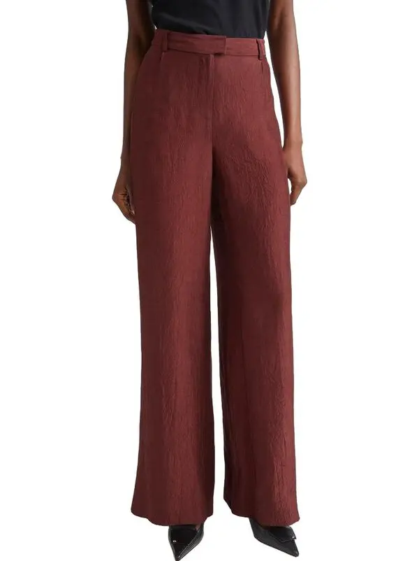 JASON WU Crinkled Straight-leg Trousers - Medjool