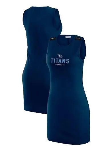 WEAR BY ERIN ANDREWS X Gracie Hunt Tennessee Titans Ribbed Tank Dress - Navy