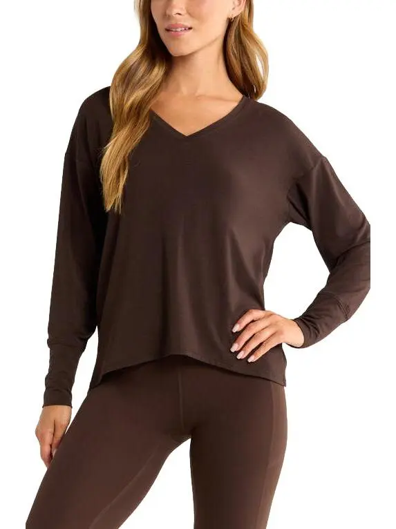 Zella Long Sleeve T-shirt - Brown Mole