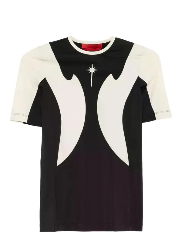 KUSIKOHC Star-print Panel T-shirt - Neutrals