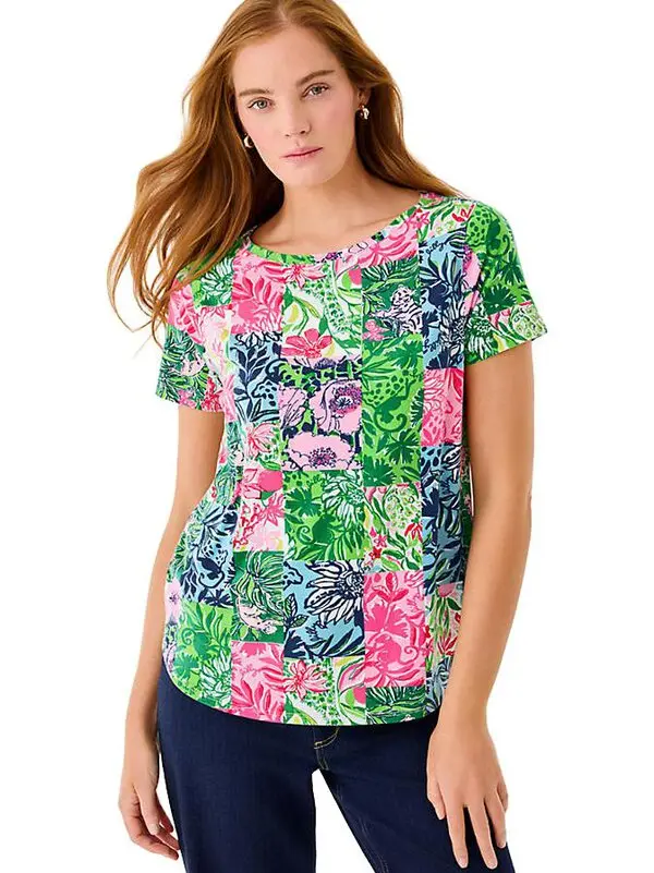 LILLY PULITZER Key West Top - Multi Party Punch Patch