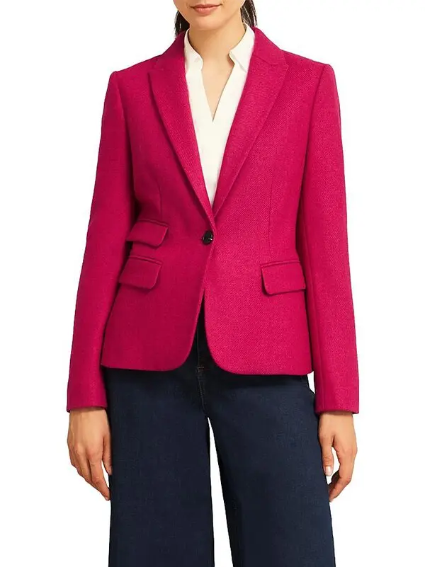 HOBBS LONDON Clare Wool Jacket - Bright Pink
