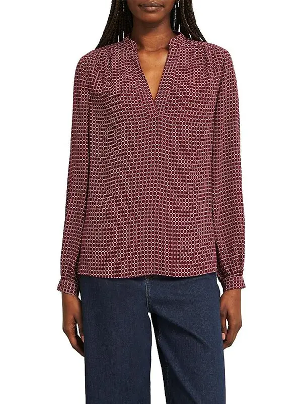 HOBBS LONDON Mila Blouse - Red Multi