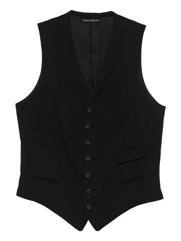 Yohji Yamamoto Button-down Vest - Black