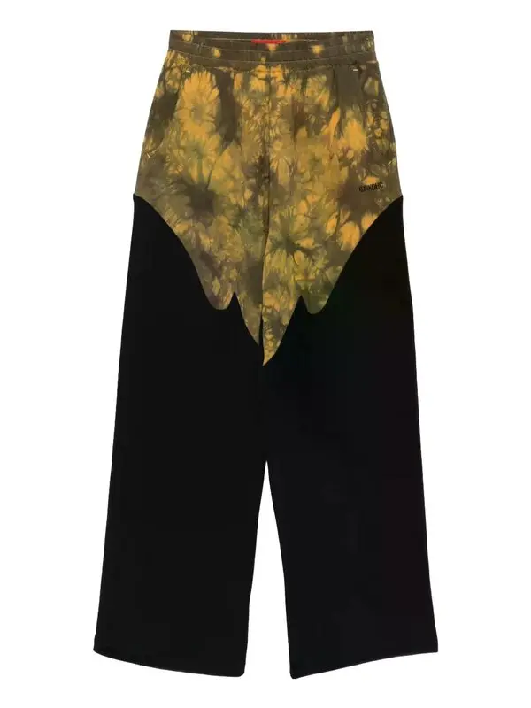 KUSIKOHC Rider Tie-dye Panel Sweatpants - Black