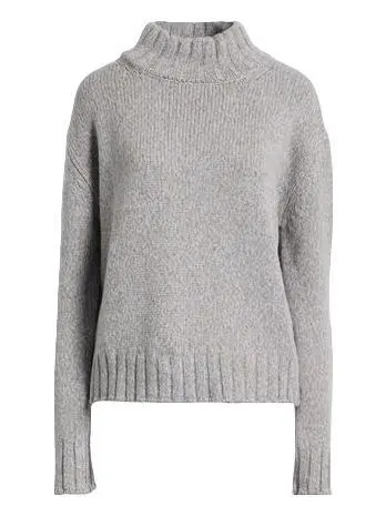 ARAGONA Turtleneck In Baby Alpaca Wool And Merino Wool - Grey