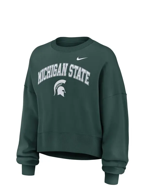 Nike Michigan State Phoenix Arch College Pullover Crew - Green