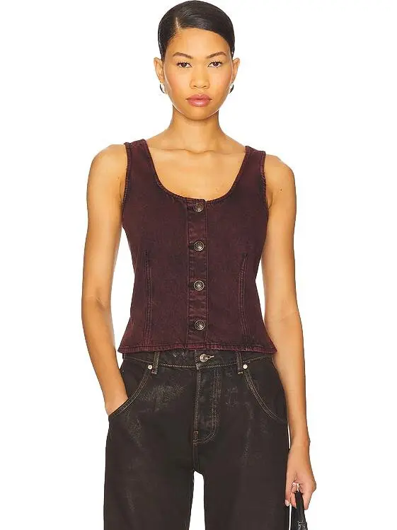 Rag & Bone Poppy Top - Burnt Burgundy