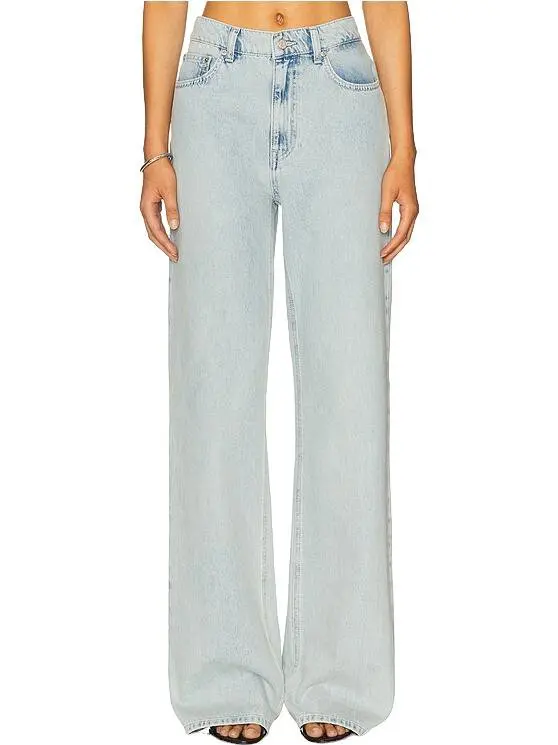 Moschino Low Rise Bootcut Jeans - Multi Light Blue