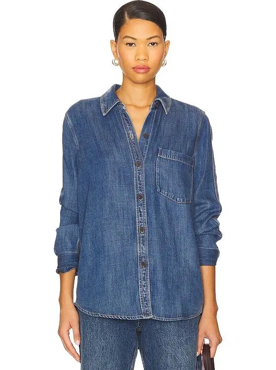 Rails Atticus Button-down Top - Antique Blue