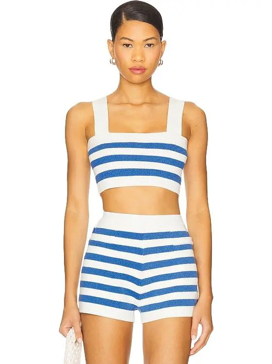 Posse Ari Crop Top - Blue Stripe