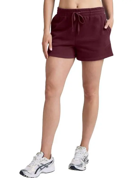 Beyond Yoga Luxe Fleece Sweat Shorts - Dark Cherry