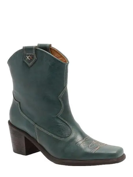 Free People Wandering Western Boot - Teal Leather