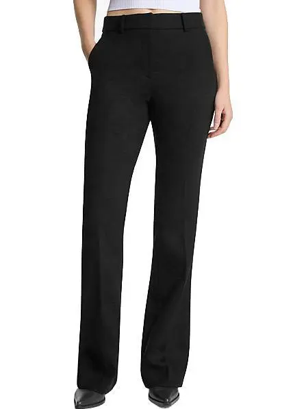 Michael Kors Bootcut Stretch Wool-blend Trousers - Black