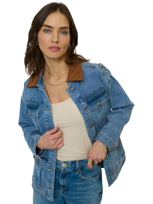 Central Park West Dash Oversized Jacket - Denim