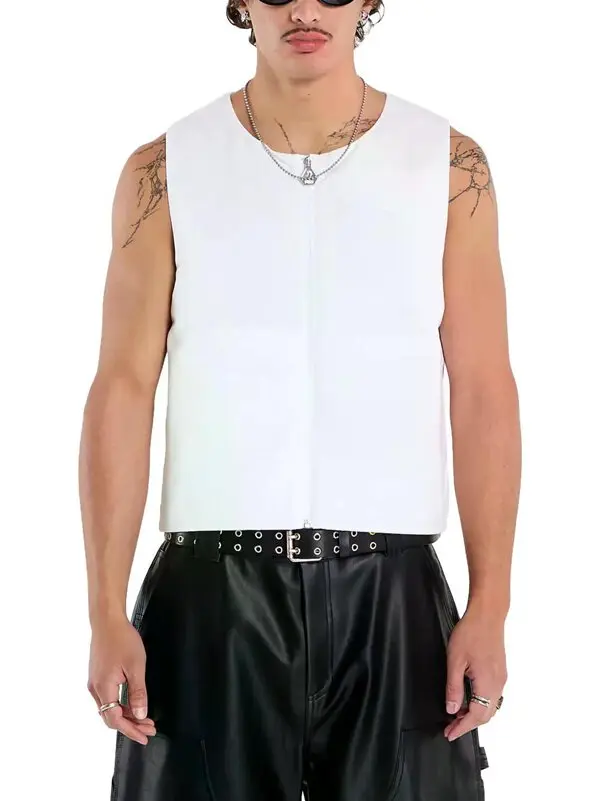 PUMA Zip-front Mesh-insert Vest - White