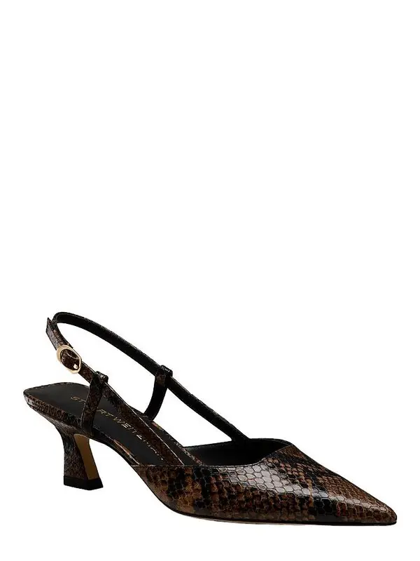 STUART WEITZMAN Vinnie 50 Slingback Pumps - Espresso