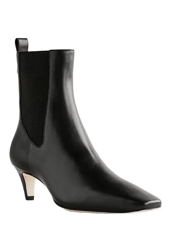 REFORMATION Roberta Ankle Boots - Black Leather