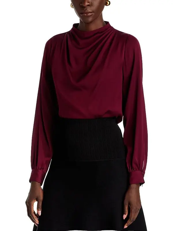 Elie Tahari Ember Silk Blouse - Noir Berry