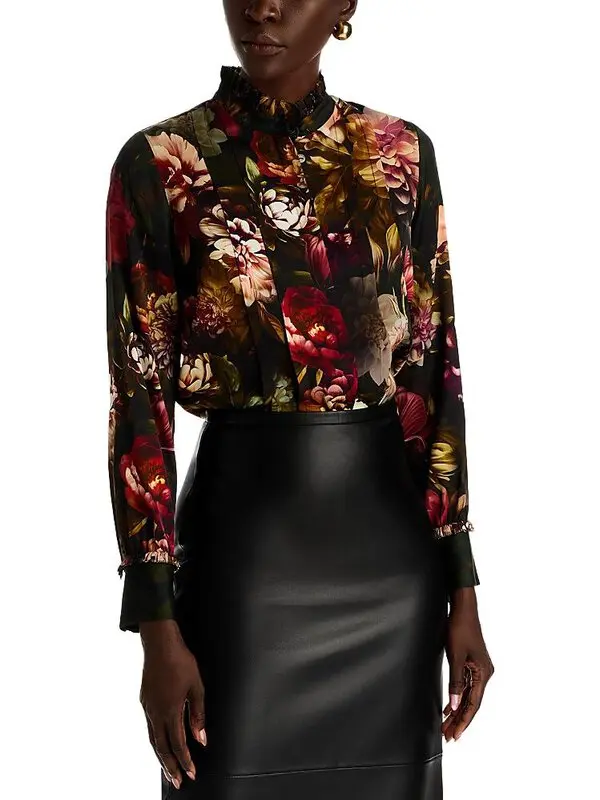 Elie Tahari The Brie Floral Top - Enchanted