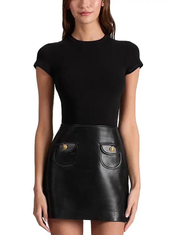 Alice + Olivia Sydney A-line Mini Dress - Black