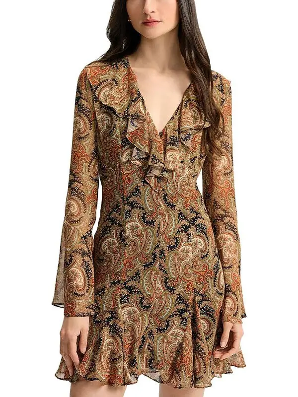Veronica Beard Adrienne Silk Dress - Navy Multi