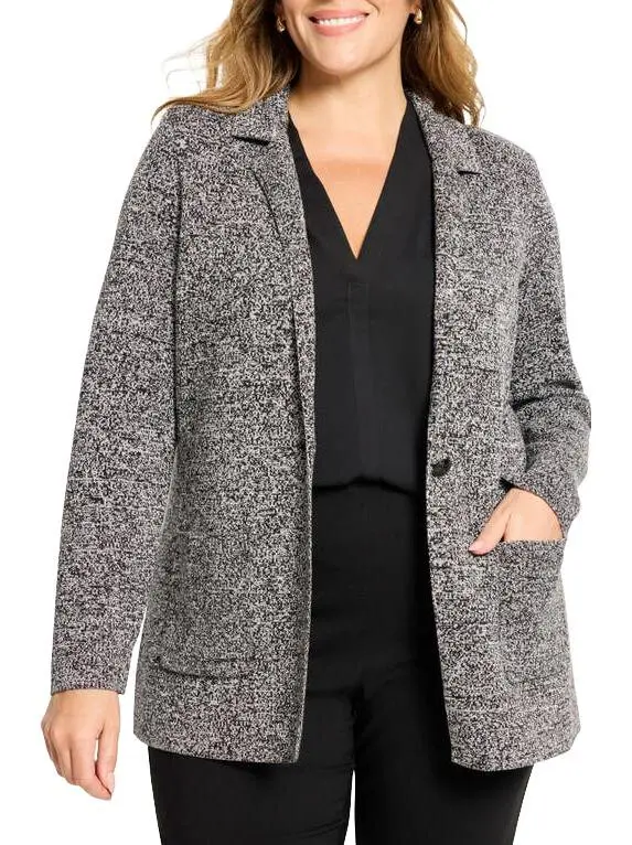 NIC+ZOE Knit Blazer - Black Mix