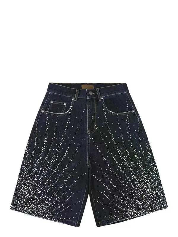 BIRTH OF ROYAL CHILD Starlight Star-embellished Denim Shorts - Blue