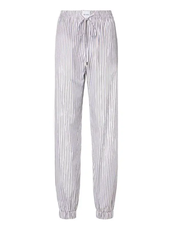 Attico Striped Cotton Sweatpants - Multicoloured