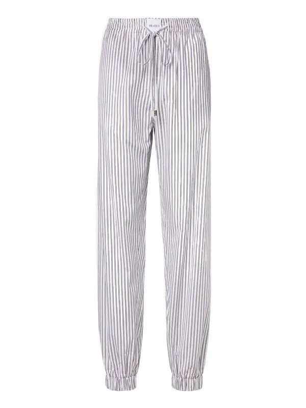 Attico Striped Cotton Sweatpants - Multicoloured