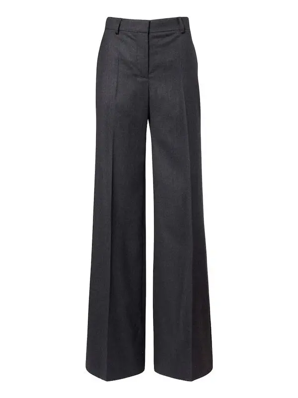 Stella McCartney Wool Flannel Wide-leg Pants - Grey