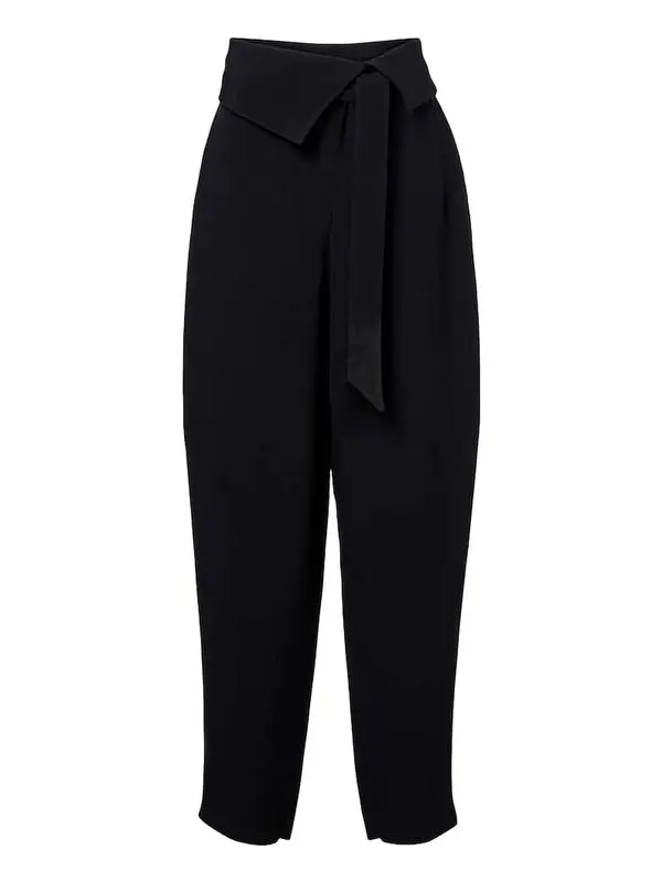Attico High-rise Tapered Pants - Black