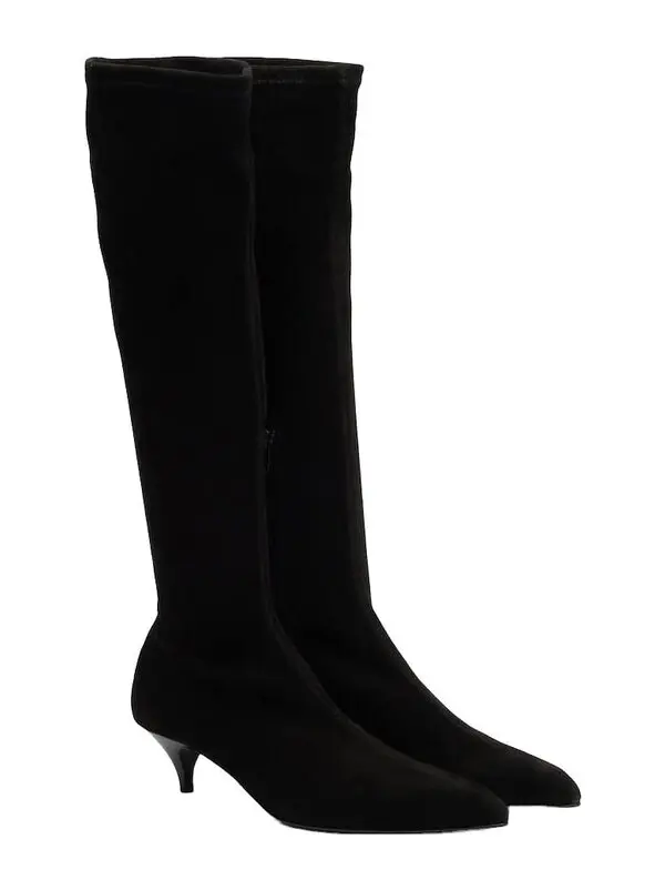 A.emery Oscar 60 Suede Knee-high Boots - Black