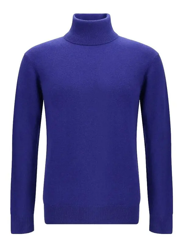 Saint Laurent Turtleneck Knitwear - Blue