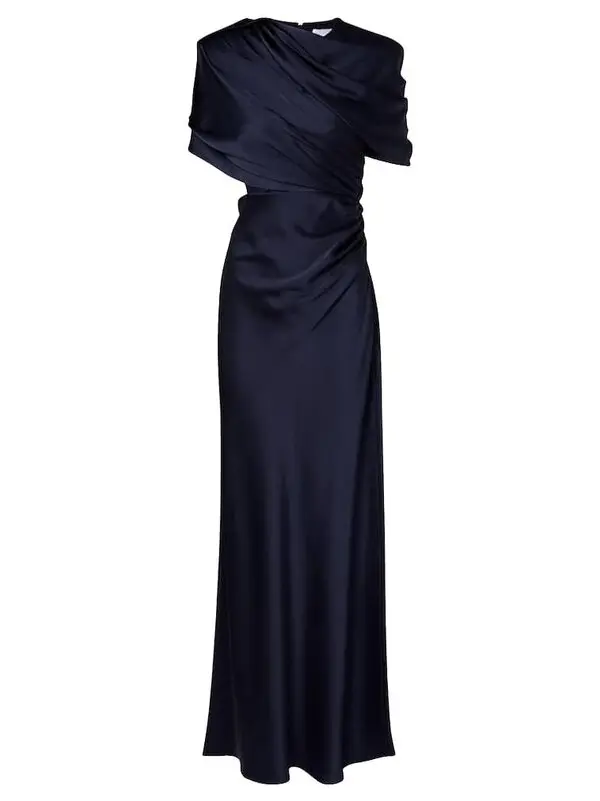 Stella McCartney Caped Draped Gown - Blue