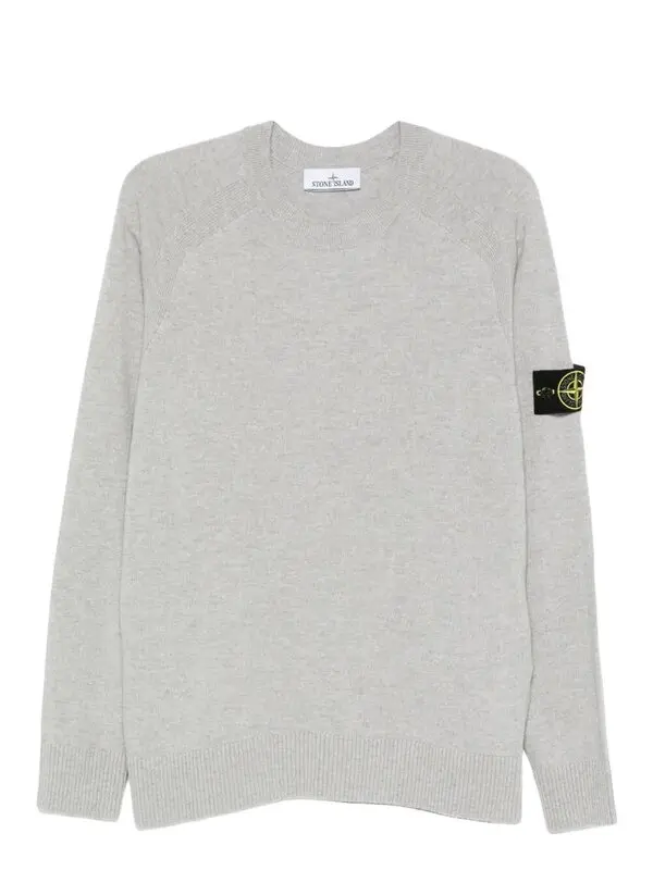 Stone Island Lightweight Wool Crew Neck Sweater - Grey
