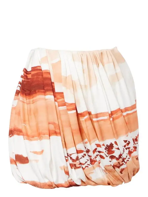 JW Anderson Printed Draped Miniskirt - Orange