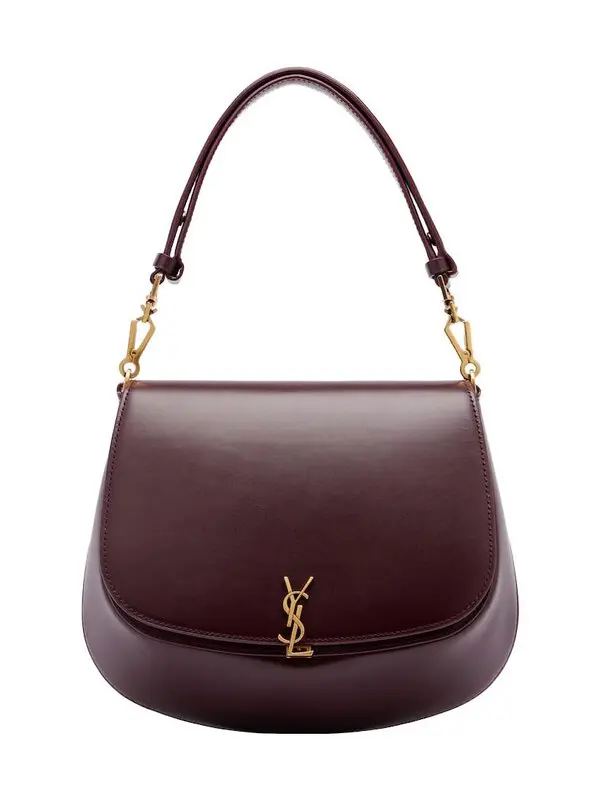 Saint Laurent Voltaire Medium Leather Shoulder Bag - Burgundy