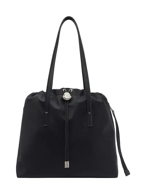 Moncler Leather-trimmed Tote Bag - Black