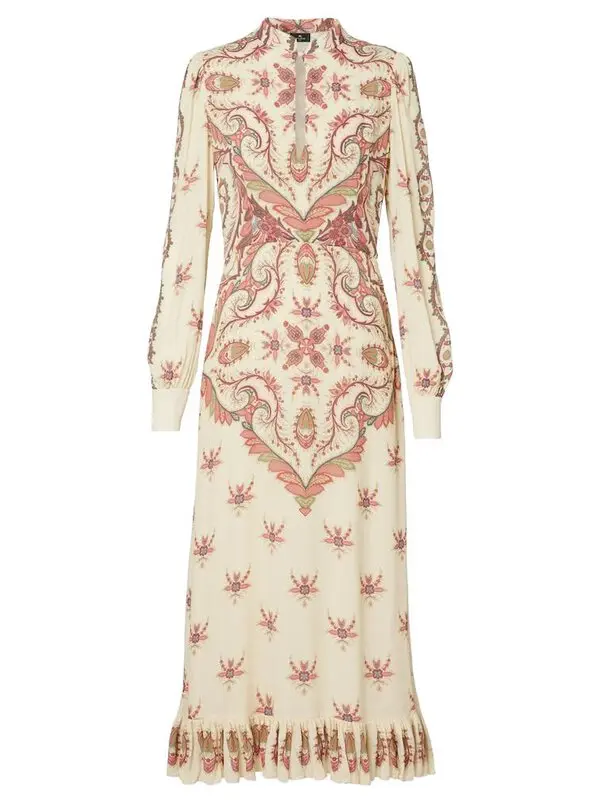 Etro Cutout Printed Midi Dress - Multicoloured